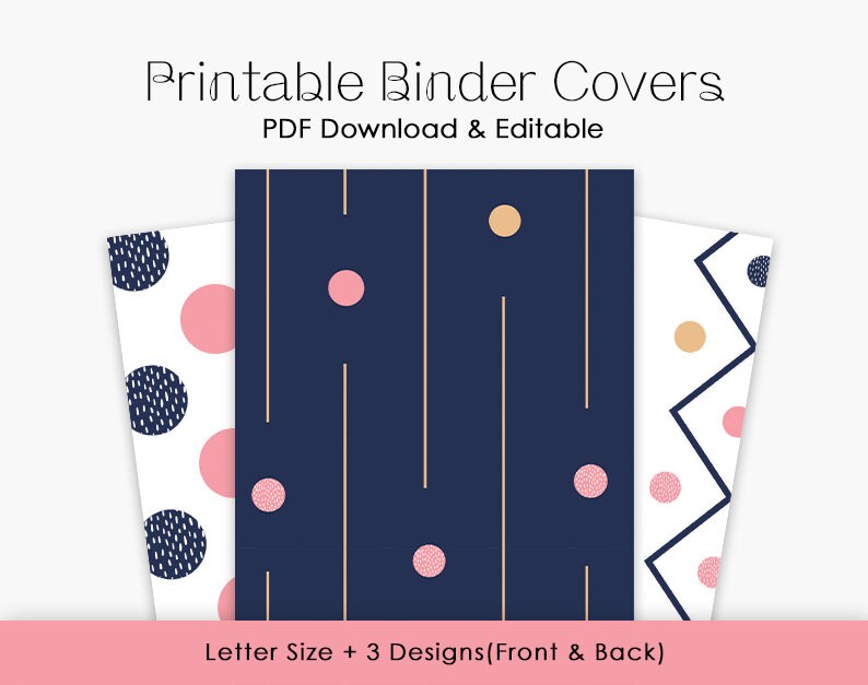 Printable Binder Cover Design - Etsy