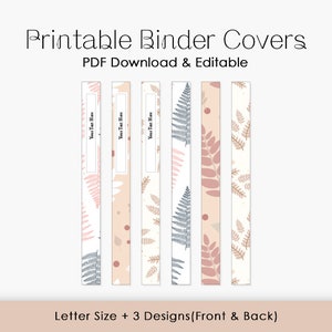 Printable Binder Cover Boho Style Template - Etsy