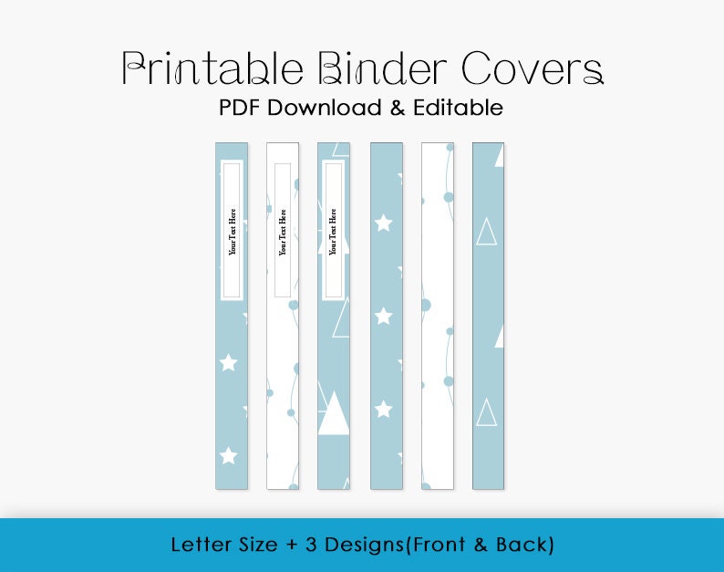 Printable Binder Covers Star Binder Covers Polka Dot Binder Covers - Etsy