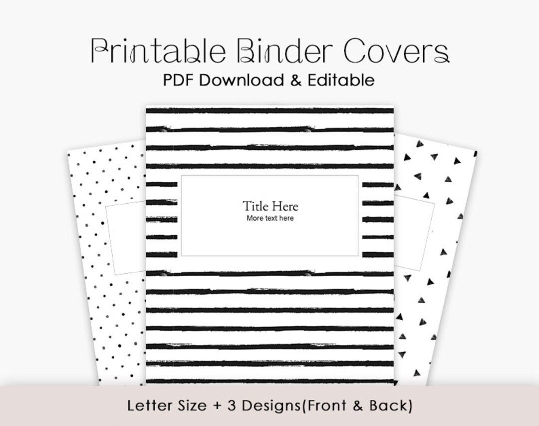 Editable Binder Cover | Printable Polka Dot Binder Cover | Geometric ...