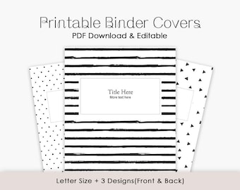 Printable Binder Cover Set | Polka Dot Binder Covers Set Printable - Etsy