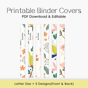 Printable Flora Binder Cover and Spines - Etsy