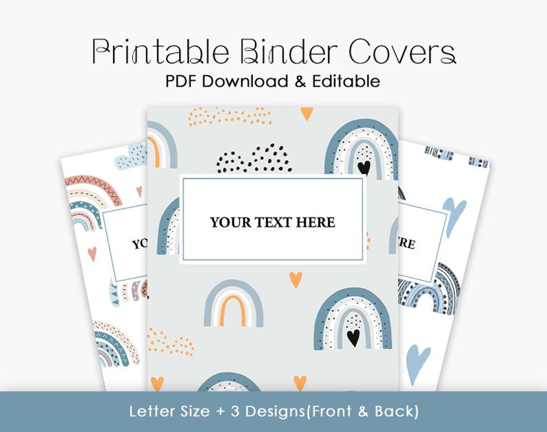 Printable Binder Cover | Editable Cover - Etsy