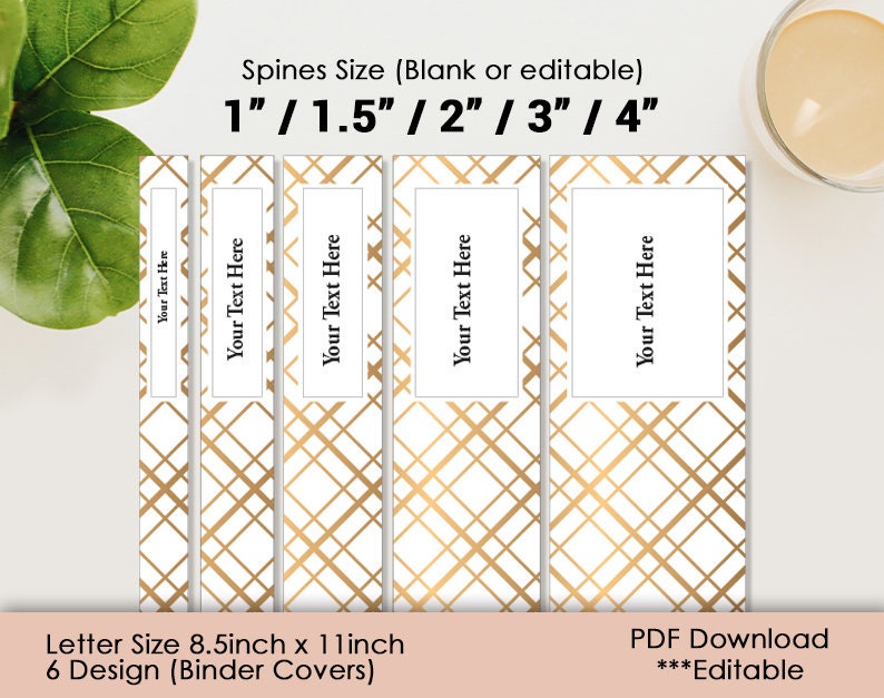 Binder Cover and Spines Printable Templates - Etsy