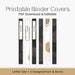 Binder Cover and Spines Printable - Etsy