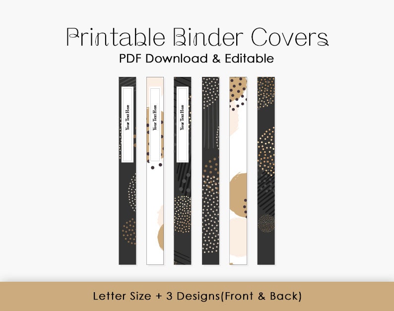 Binder Cover and Spines Printable | Etsy