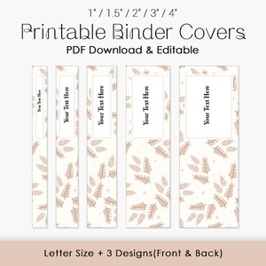 Printable Binder Cover Boho Style Template - Etsy