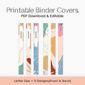 Printable Binder Cover Spines - Etsy
