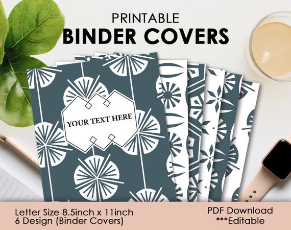 Printable Binder Cover and Spines - Etsy