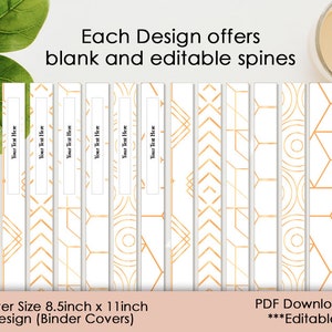 Editable Binder Cover and Spines Templates - Etsy