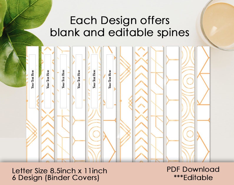 Editable Binder Cover and Spines Templates - Etsy