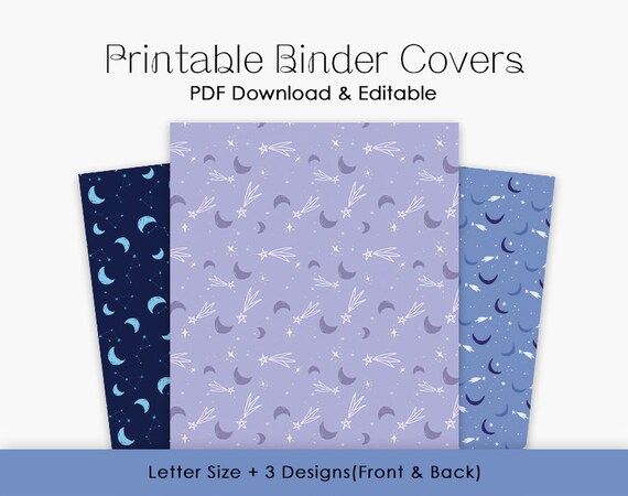 Editable Binder Cover Templates Purple