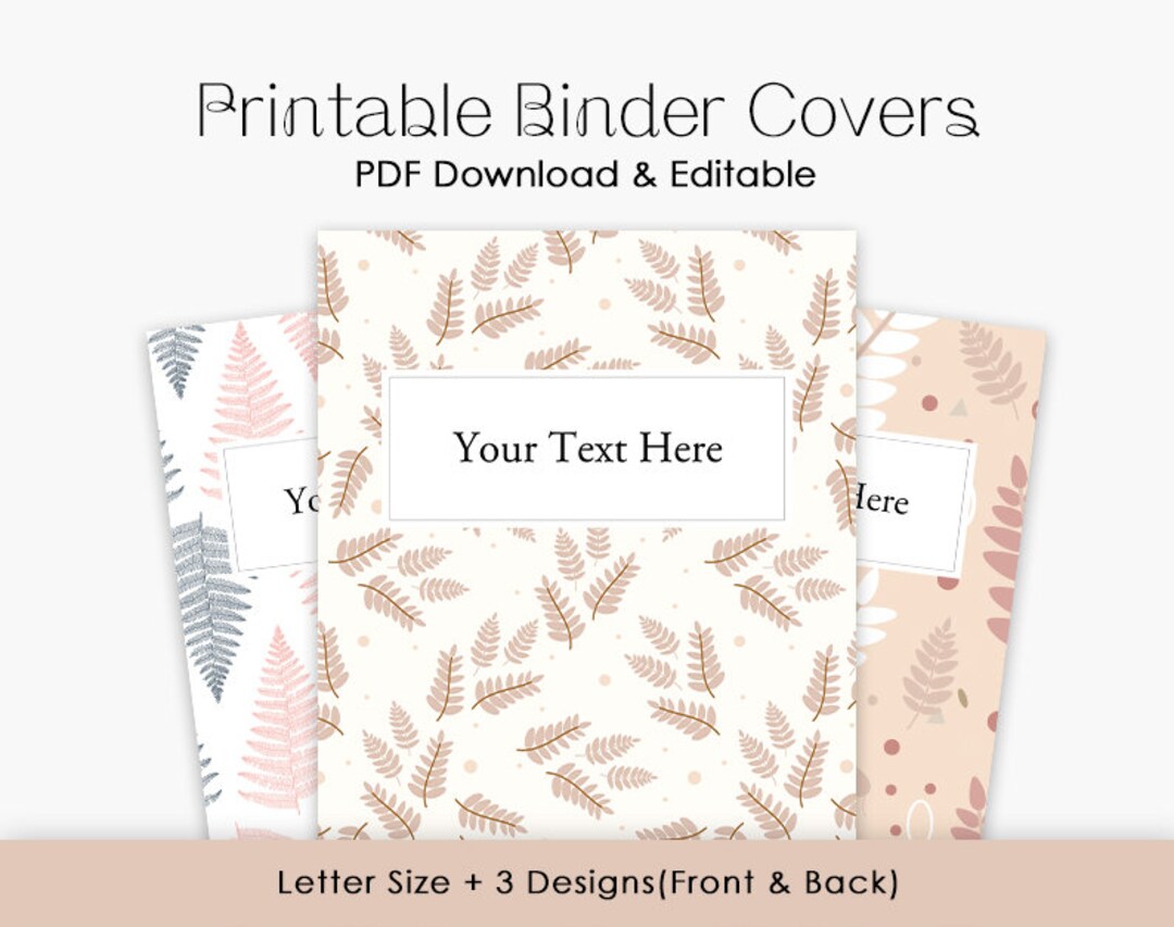 Printable Binder Cover Boho Style Template - Etsy