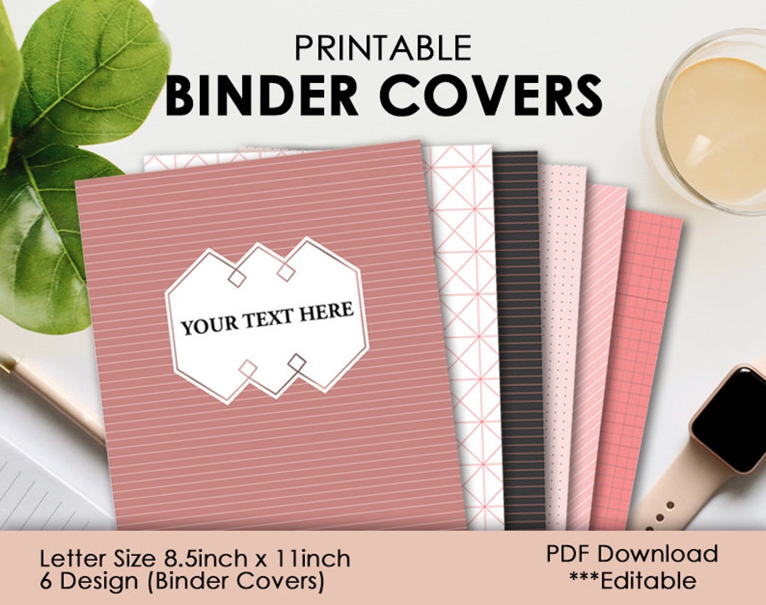 Binder Cover Printable Geometric Set - Etsy