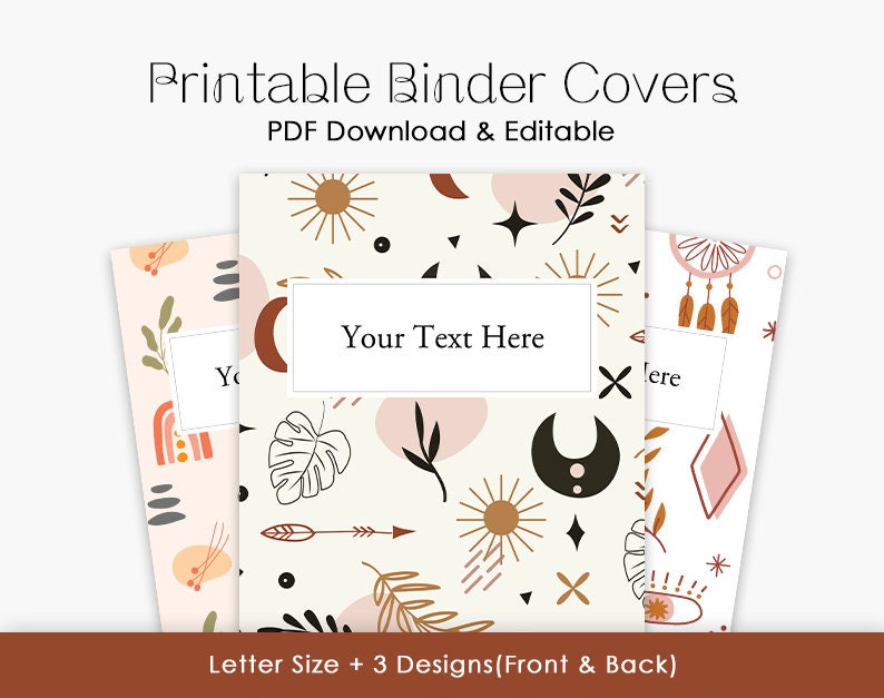 Printable Editabler Binder Cover - Etsy