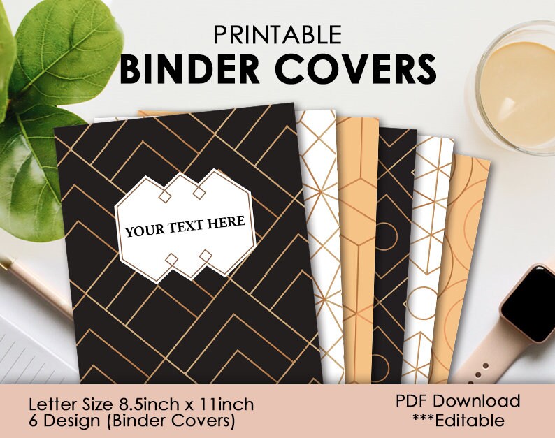 Editable Binder Cover | Printable Binder Cover - Etsy