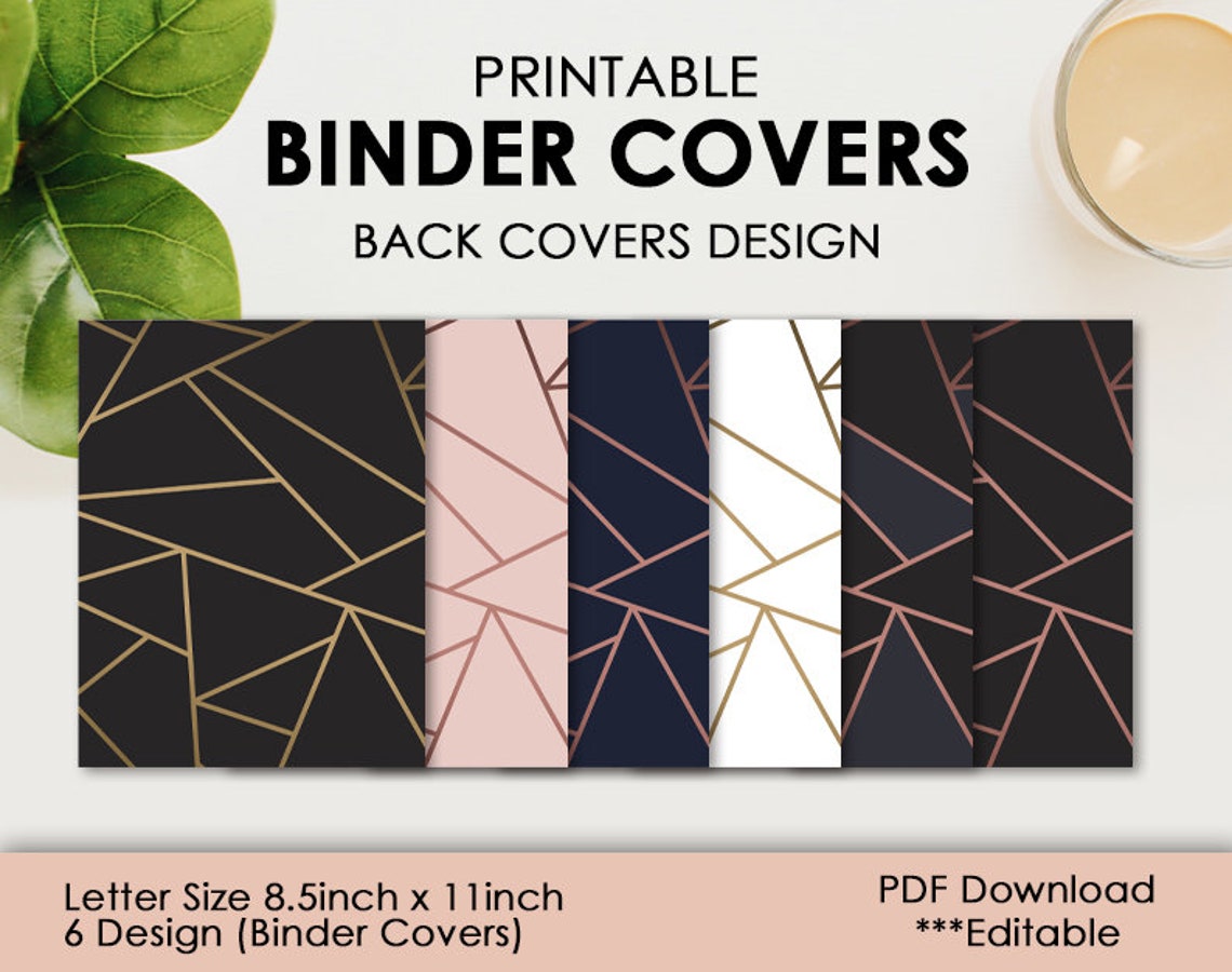 Editable Printable Binder Cover Set - Etsy