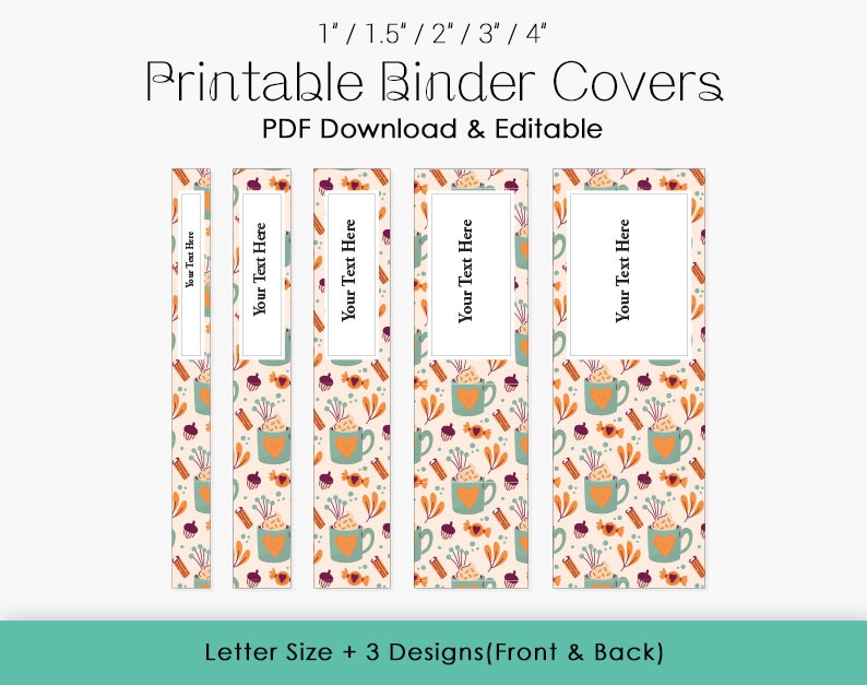 Cute Autumn Printable Binder Covers Mushroom Binder Covers Pumpkin ...