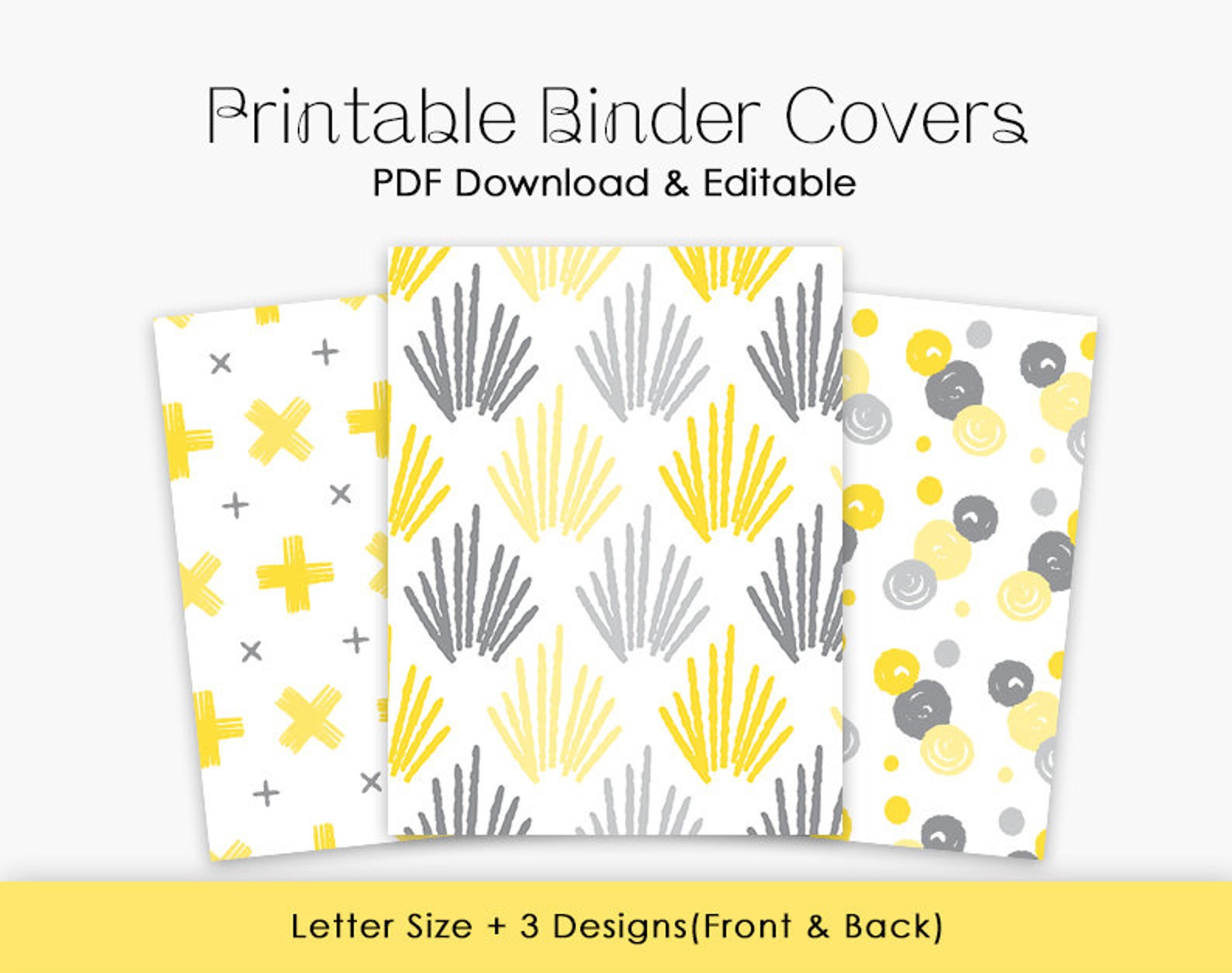 Boho Printable Binder Cover Template: Editable Letter Size (PDF) - Etsy