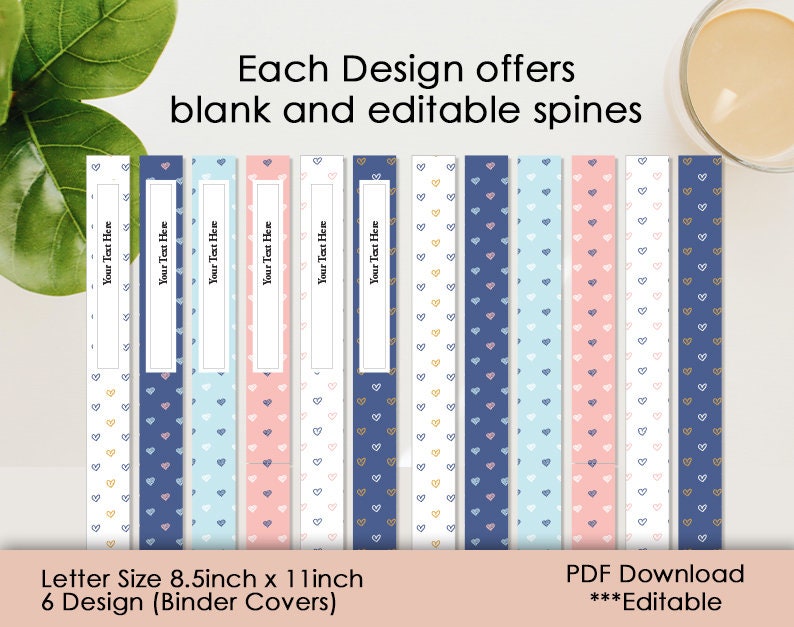 Personalized Editable Binder Covers & Spines - Etsy