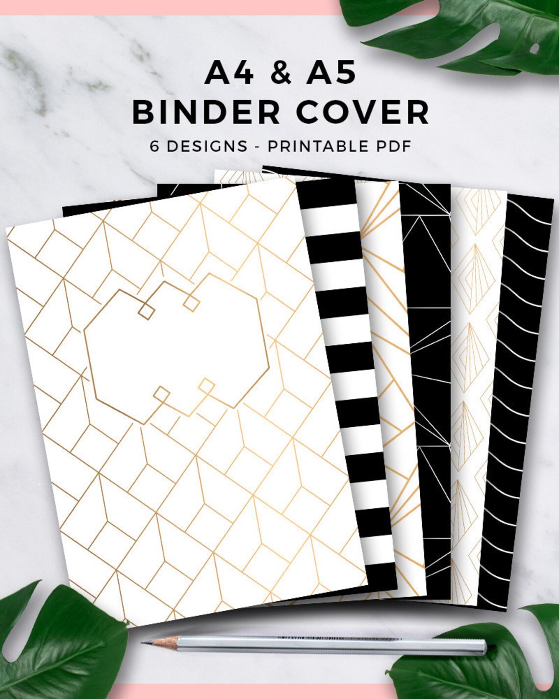 Binder Cover Printable | Instant Download | Subject Cover | Geometric ...