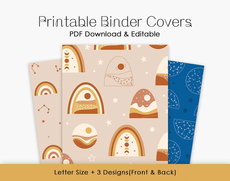 Binder Cover Printable | Instant Download | Subject Cover | Boho Style ...