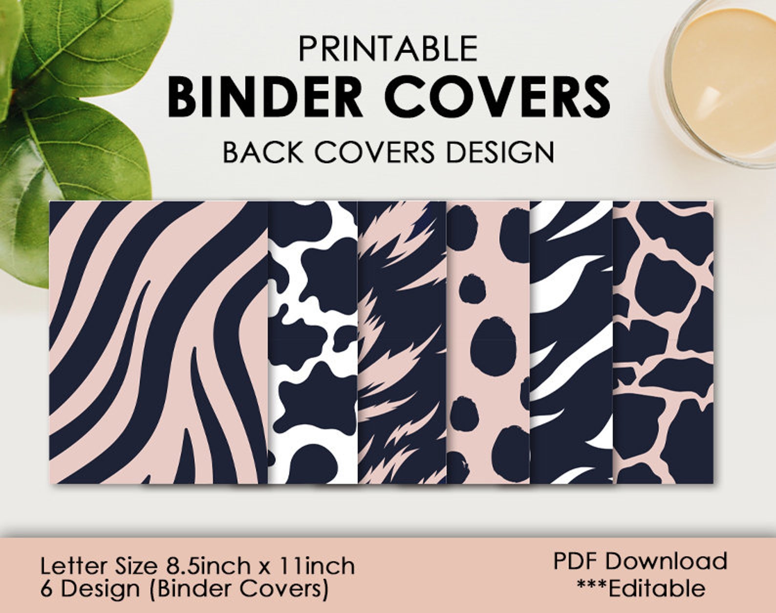 Editable and Printable Binder Cover Set - Etsy