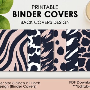 Editable and Printable Binder Cover Set - Etsy