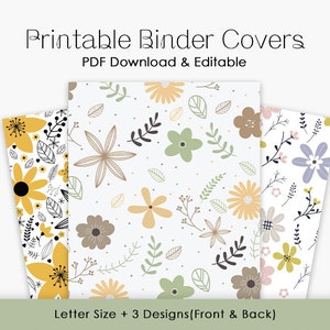 Printable Editable Binder Cover 3 Set - Etsy Canada