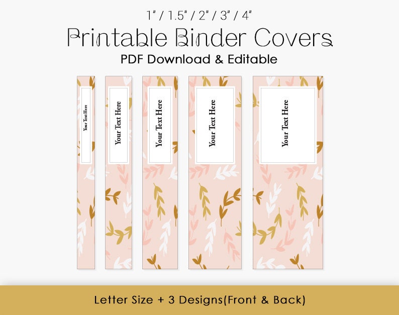 Seamless Printable Editable Binder Covers - Etsy