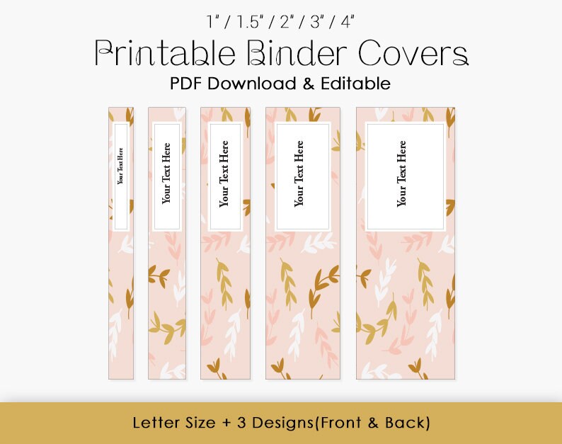 Seamless Printable Editable Binder Covers - Etsy
