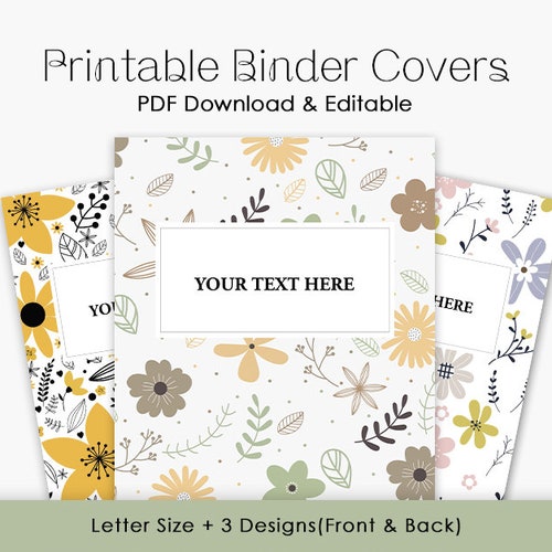 Binder Cover Printable Editable French Country Vintage Rose - Etsy