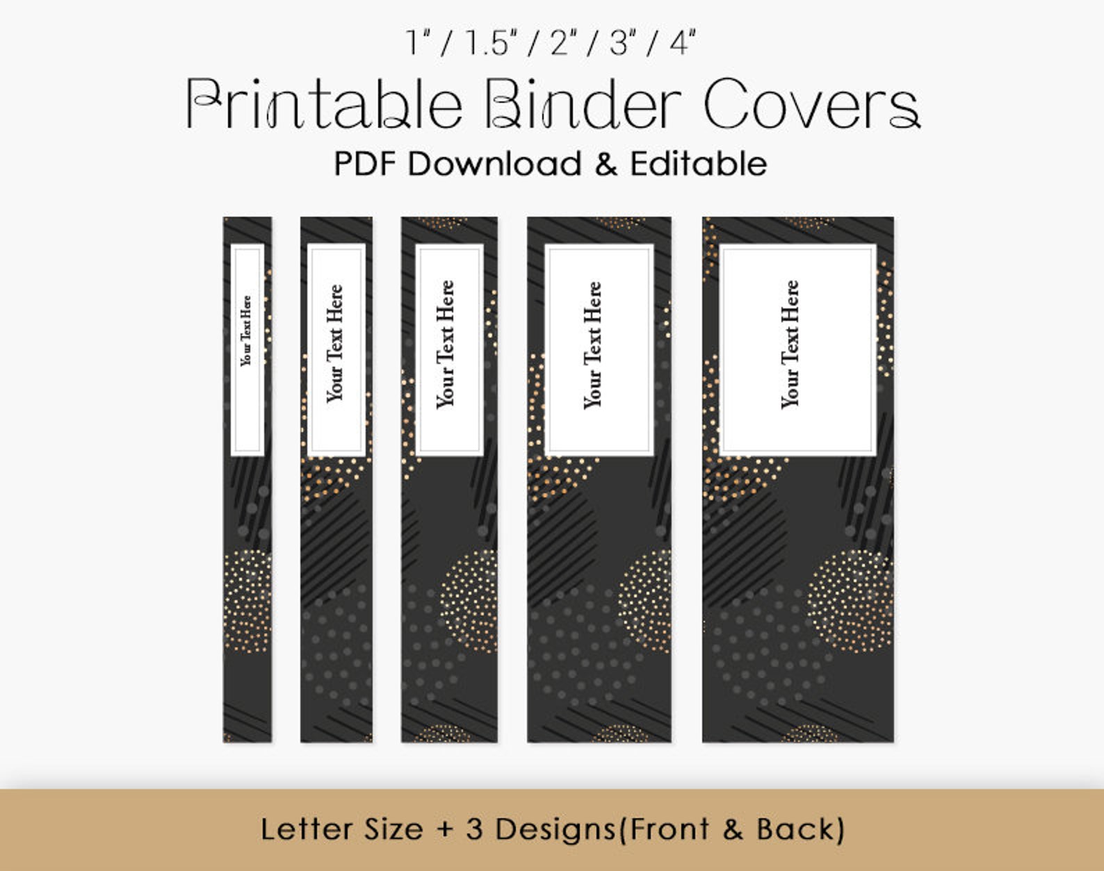 Binder Cover and Spines Printable - Etsy