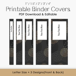 Binder Cover and Spines Printable - Etsy