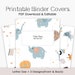 Cute Editable Printable Binder Covers - Etsy
