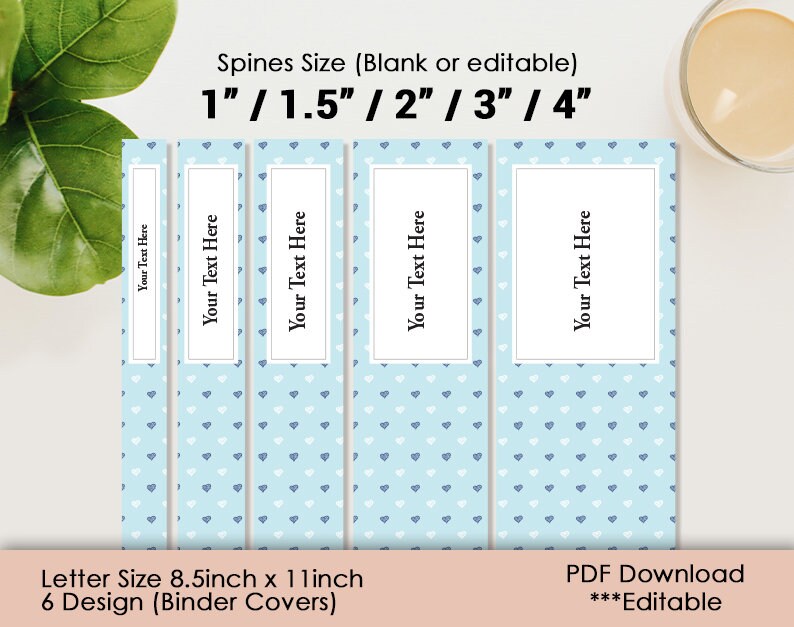 Personalized Editable Binder Covers & Spines - Etsy