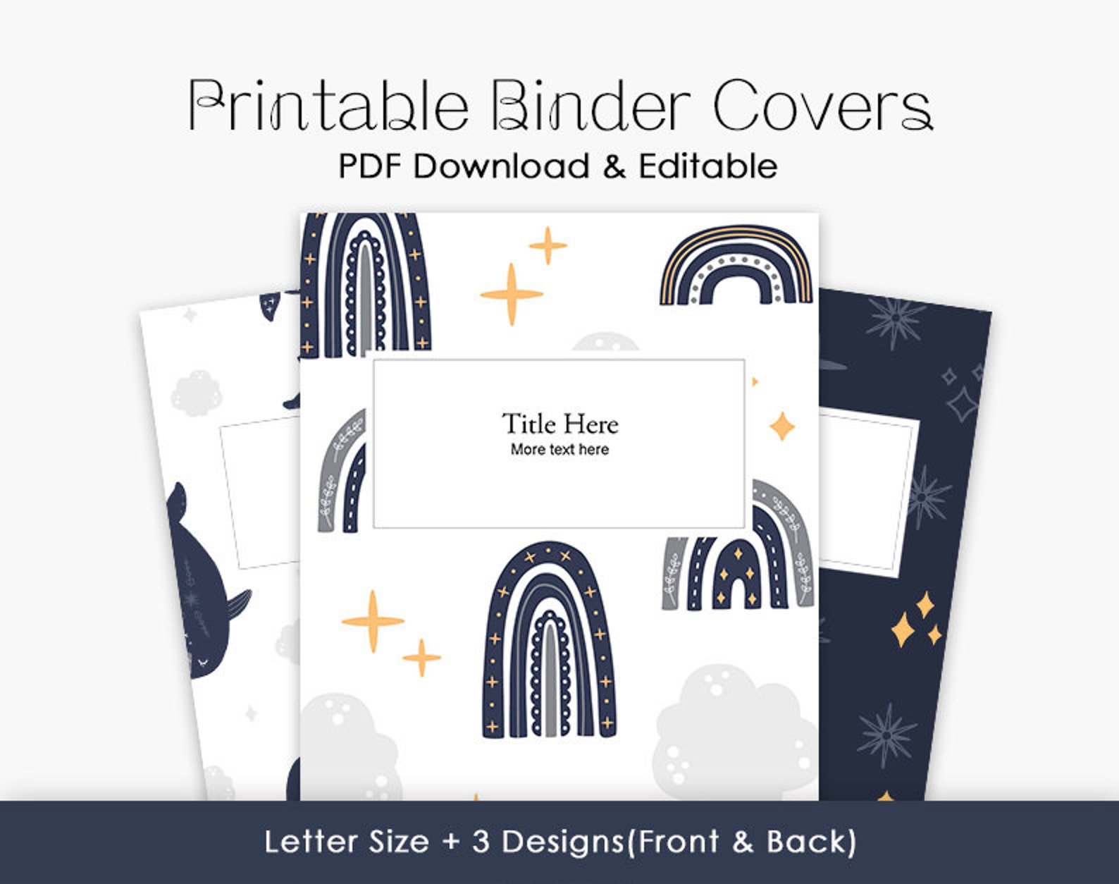 Binder Cover Printable Instant Download Subject Cover Boho Style Cover ...