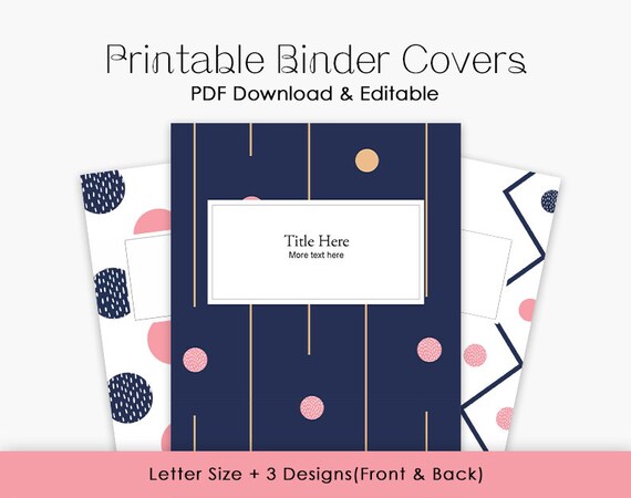 Printable Binder Cover Design | Etsy