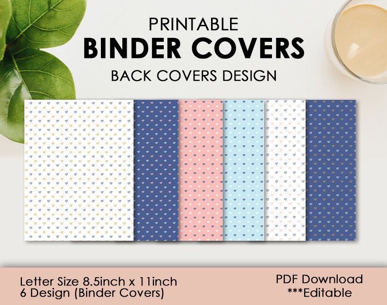 Personalized Editable Binder Covers & Spines - Etsy