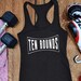 10 Boxing Rounds Tank Womens Boxing Fitness Shirt Ladies Punching Coach ...
