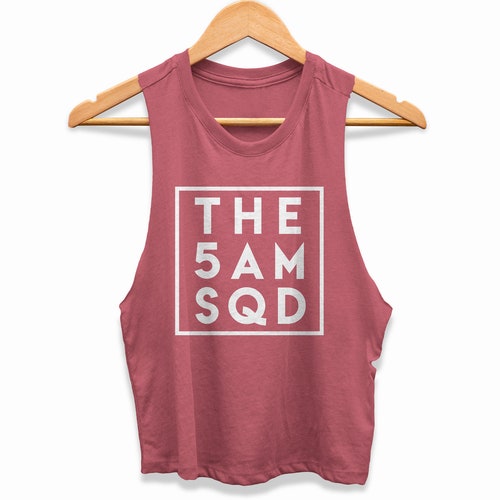 5AM SQUAD Workout Crop Top Womens Five in the Morning Crew - Etsy