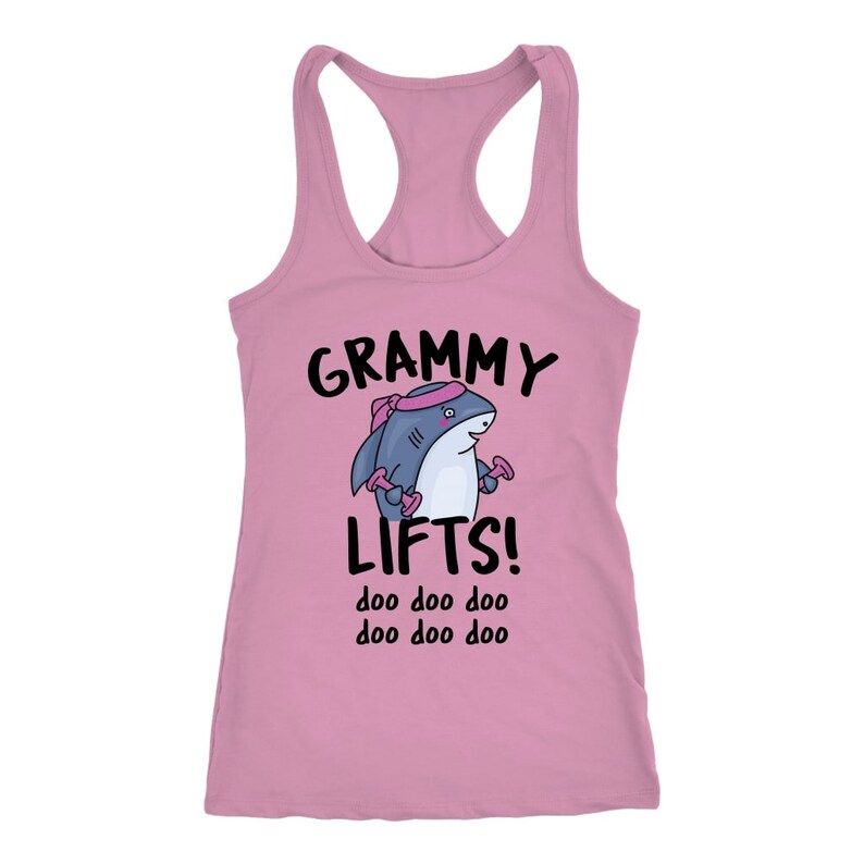 Grammy Shark Lifts Doo Doo Doo Funny Grandma Workout Tank | Etsy