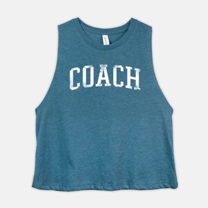 COACH Cropped Tank Womens Workout Crop Shirt Ladies Fitness Coach ...