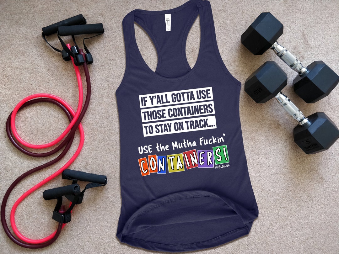 Funny Womens Workout Tank Meal Prep Containers Shirt Great Coach ...
