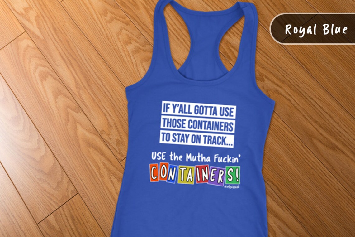Funny Womens Workout Tank Meal Prep Containers Shirt Great Coach ...