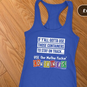Funny Womens Workout Tank Meal Prep Containers Shirt Great Coach ...