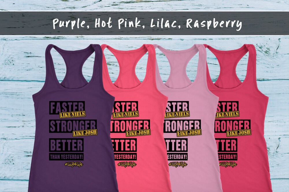 Workout Tank Faster Like Niels Stronger Like Josh Better Than - Etsy