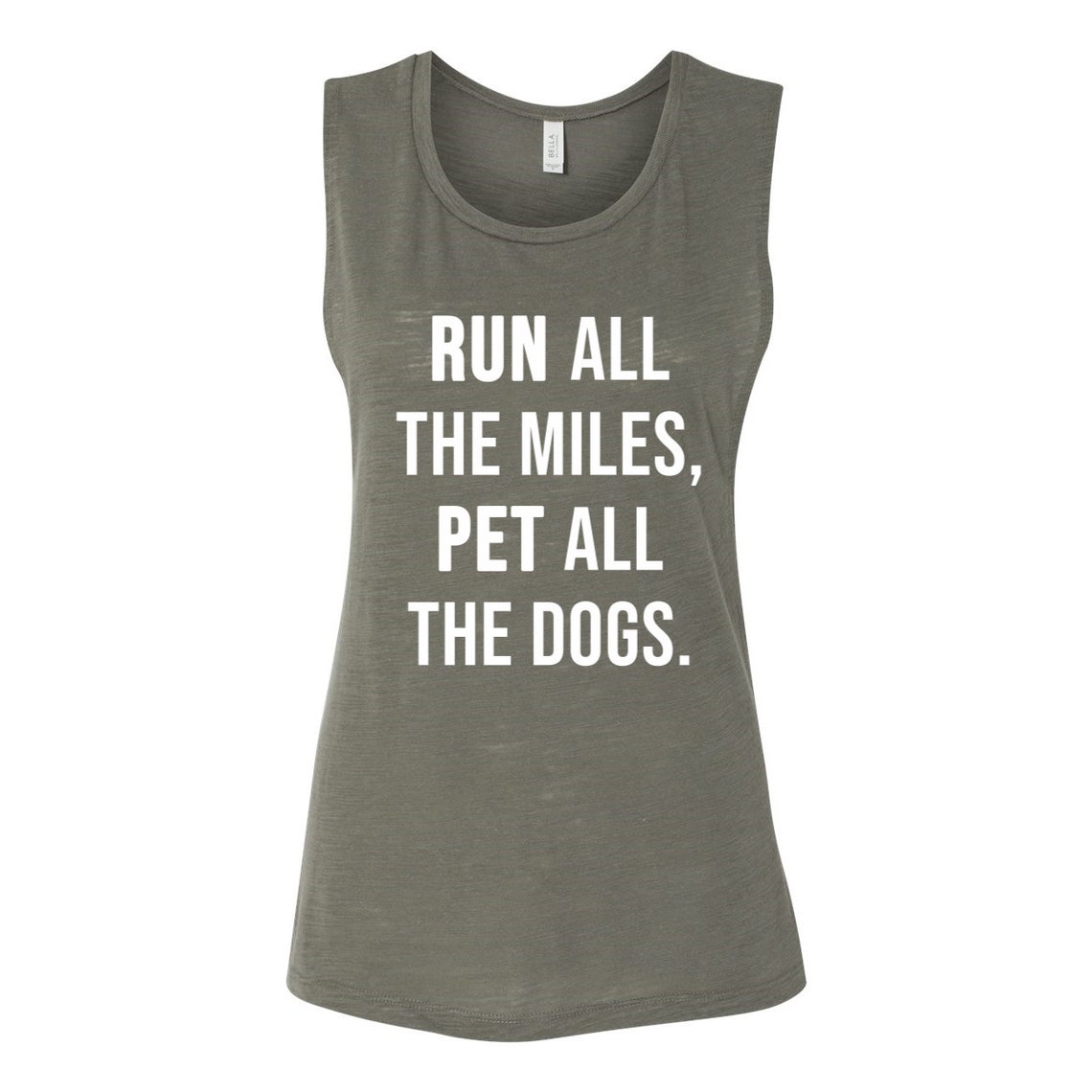 Run All the Miles, Pet All the Dogs Womens Running Muscle Tank Ladies ...