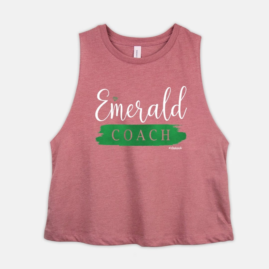 EMERALD COACH Cropped Tank Womens Workout Crop Shirt Ladies Fitness ...