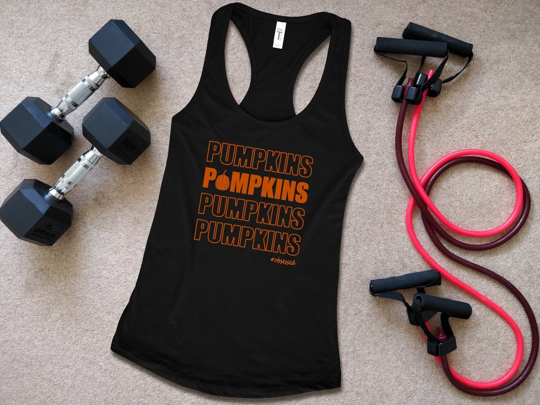 Pumpkins Workout Tank Fall and Halloween Fitness Shirt 80 Day Style ...